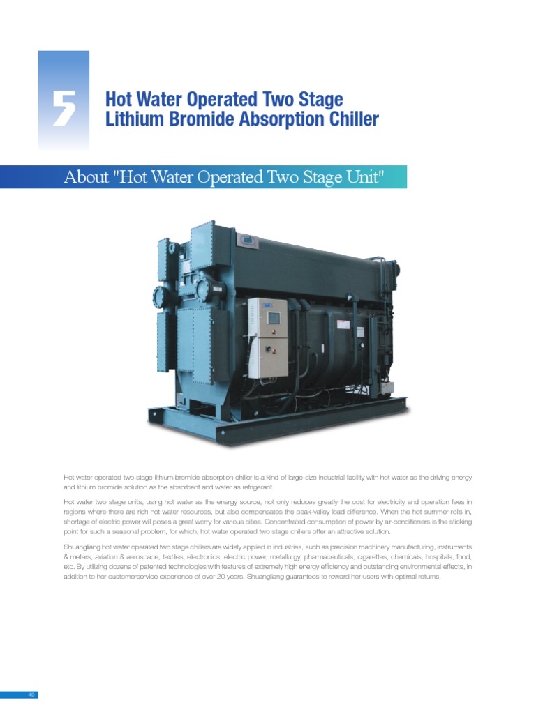 Hot Water Two Stage Chiller | PDF | Heat Exchanger | Water Heating