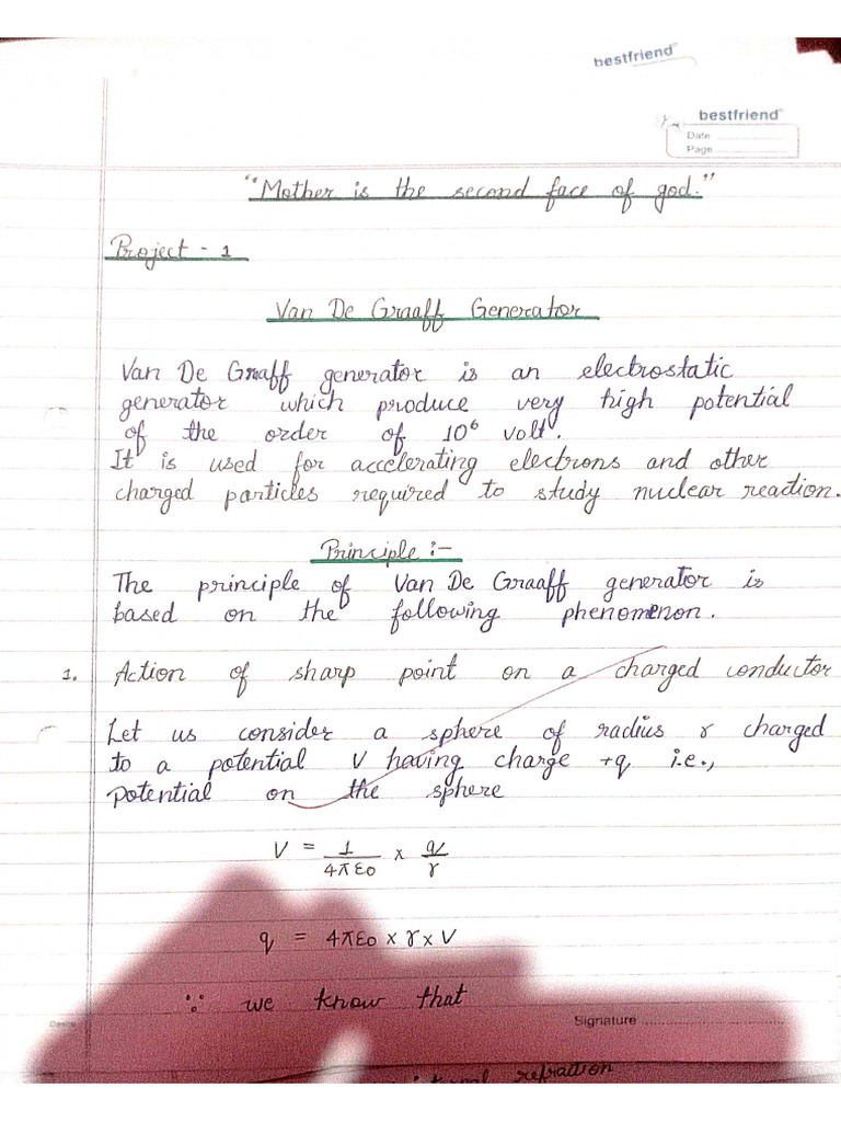 Van de Graff Generator and Electromagnetic Induction | PDF