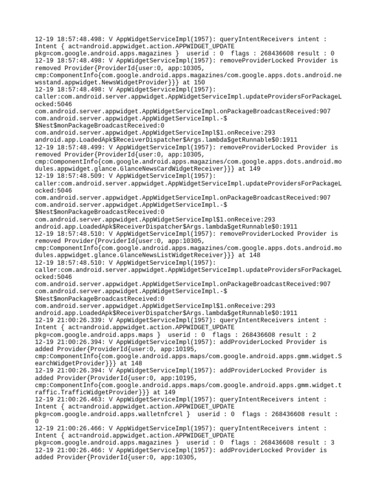 appwidget_history_log1 | PDF | Embedded Linux Distributions | Mobile Linux