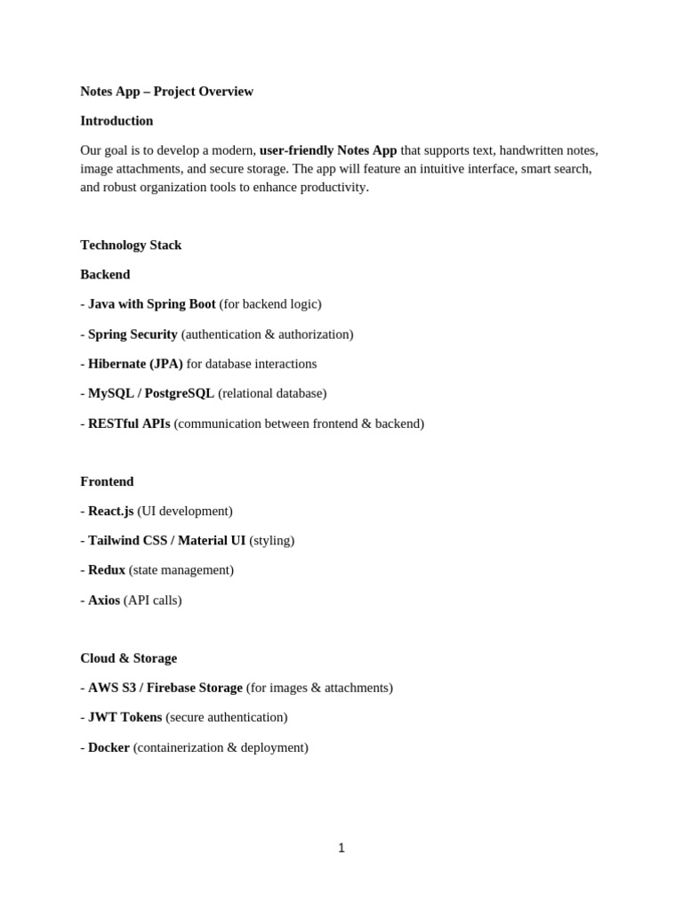 Notes Application | PDF