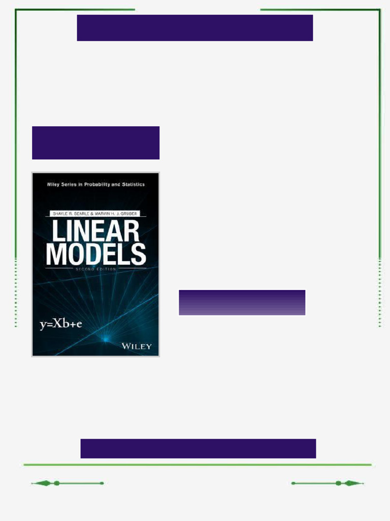 Linear Models 2nd Edition Shayle R. Searle ebook on demand access | PDF ...