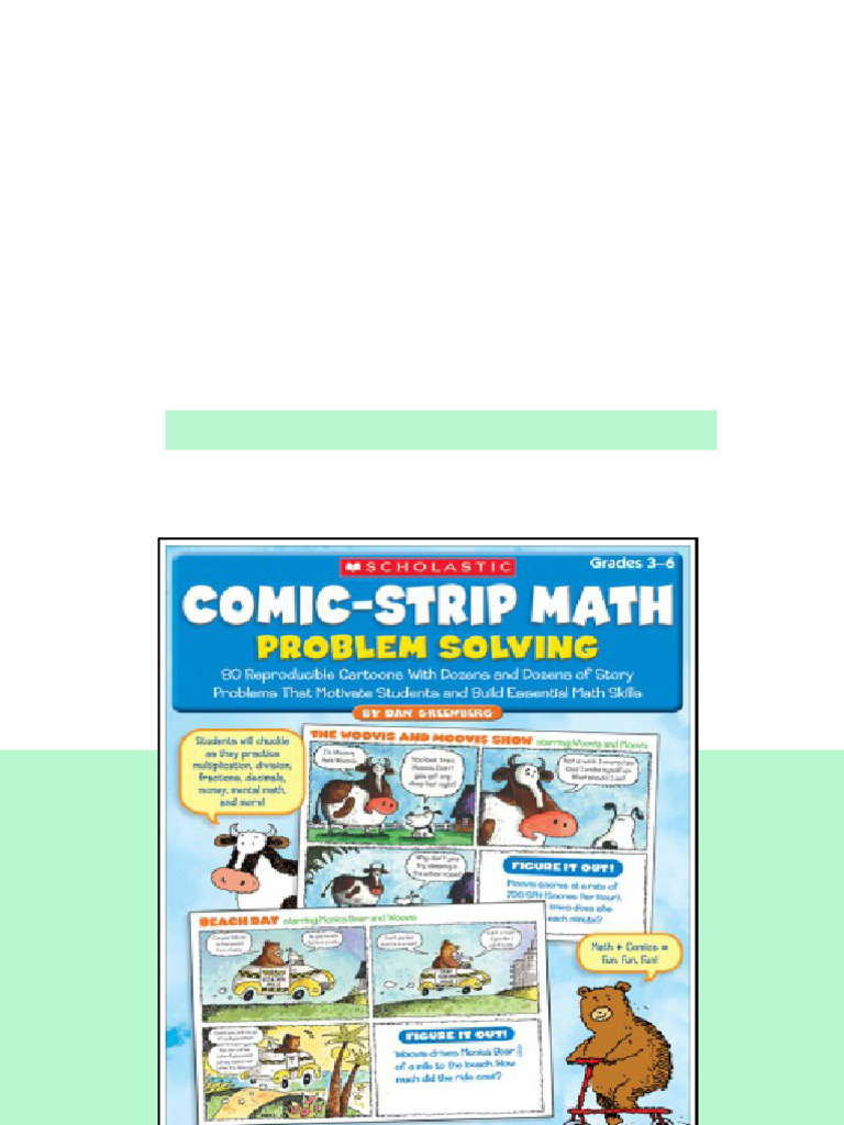 Comicstrip Math Problem Solving 80 Reproducible Cartoons With Dozens ...