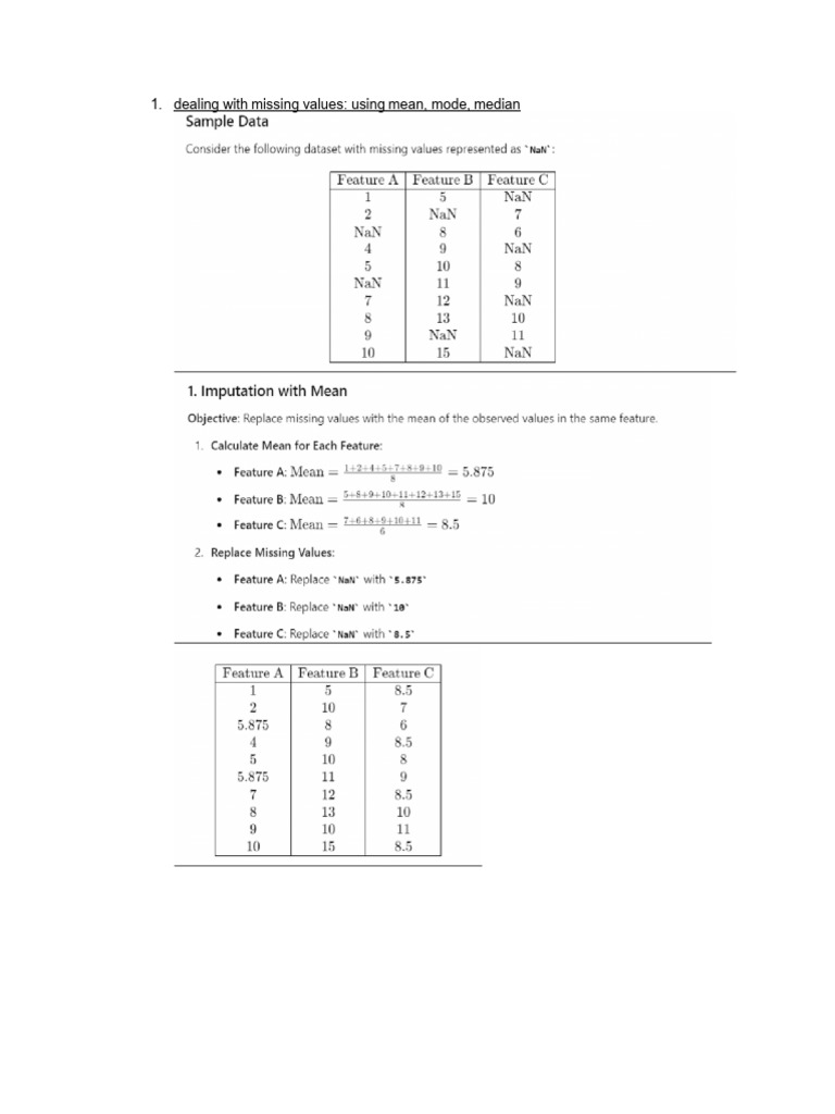 7 - Dealing With Missing Values | PDF