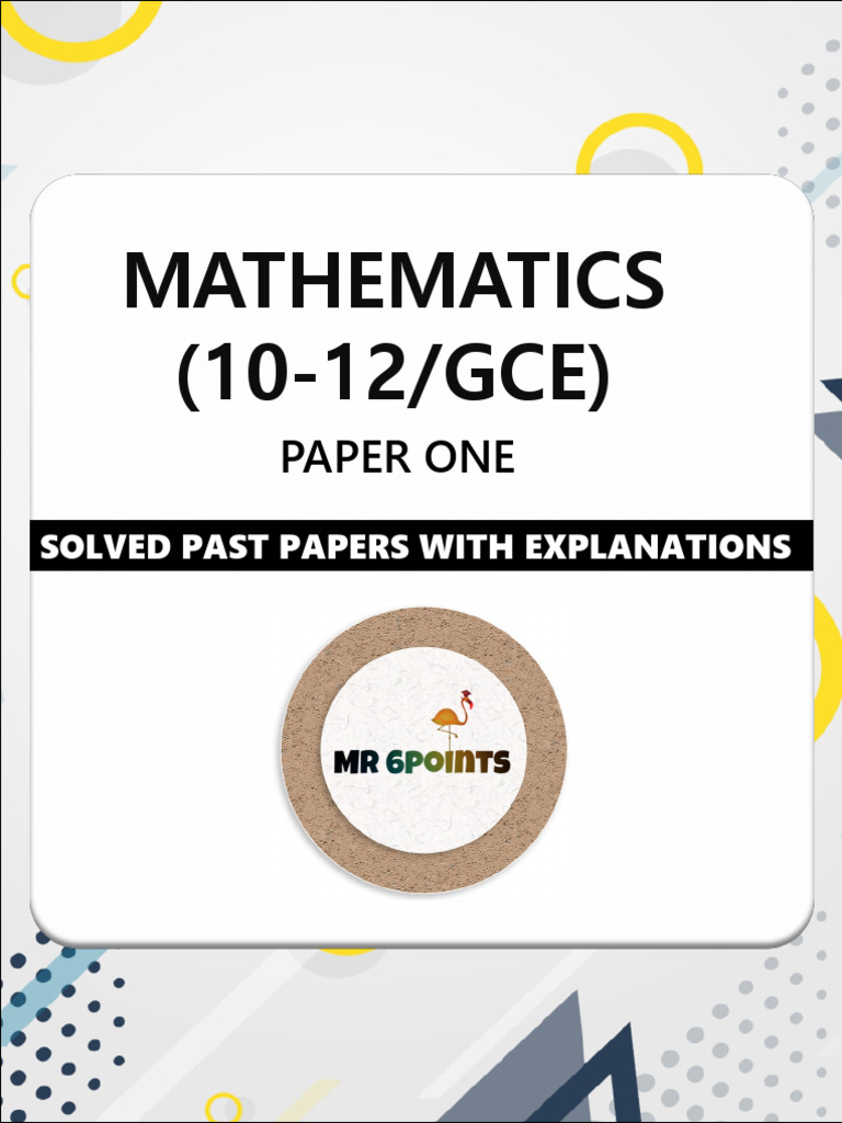 Math Paper 1-Mr 6points-1 | PDF | Matrix (Mathematics) | Mathematics