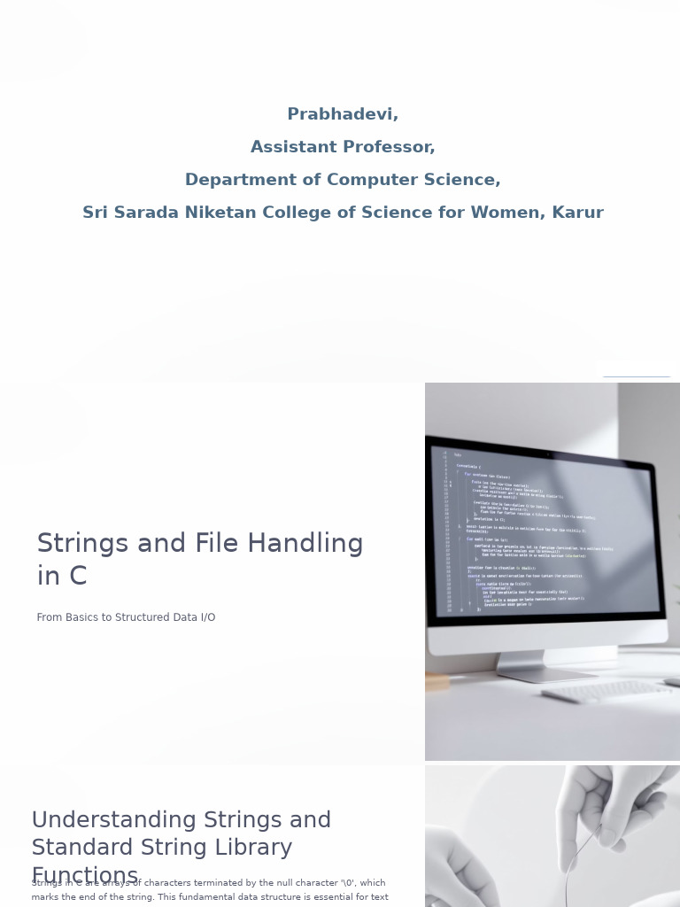 Strings and File Handling in C | PDF | Computer File | String (Computer ...