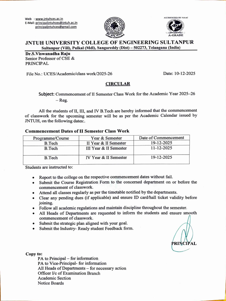 Class Work Circular 10 December 2025 | PDF