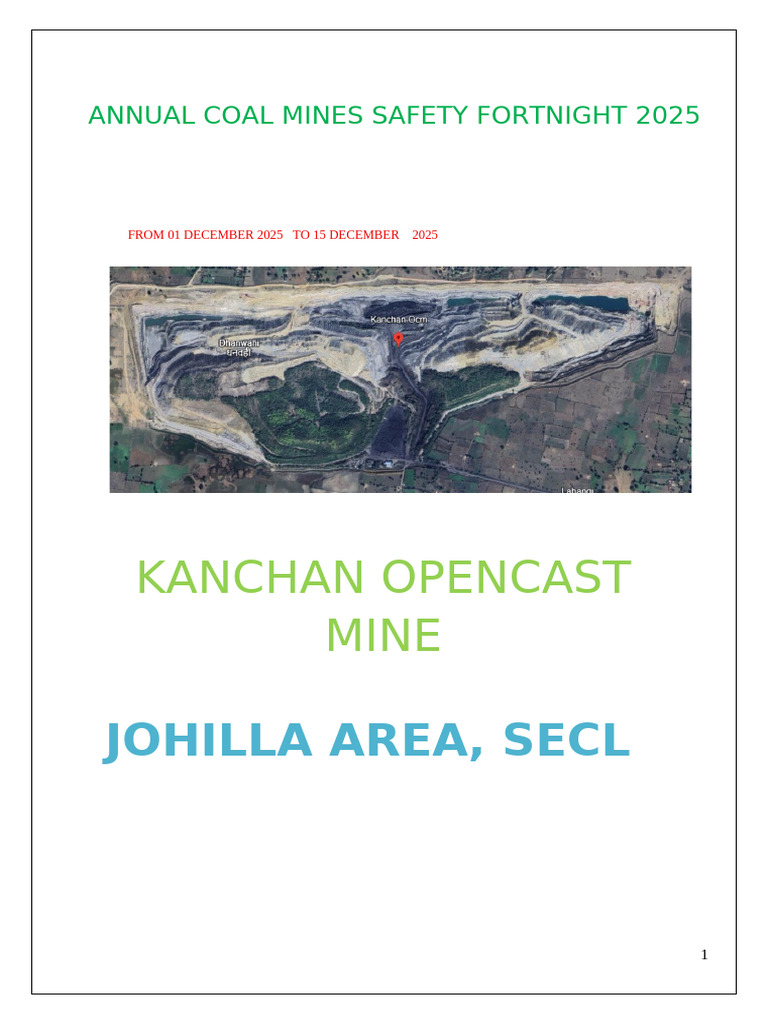 Kanchan Mine Safety Fortnight 2025 | PDF | Coal Mining | Mining