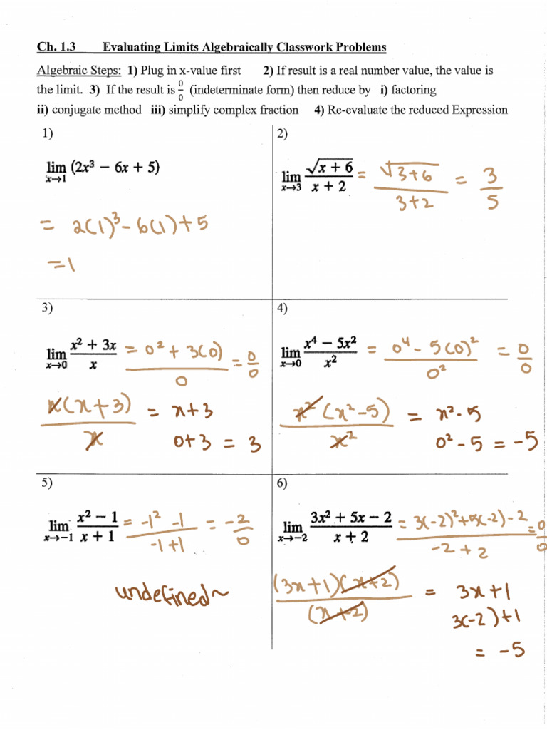 Limits Review 2 | PDF