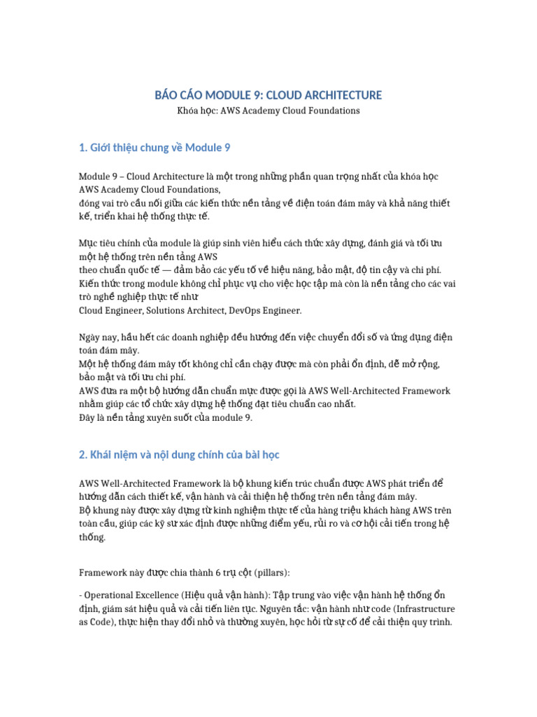 Module9 Cloud Architecture Full Text | PDF