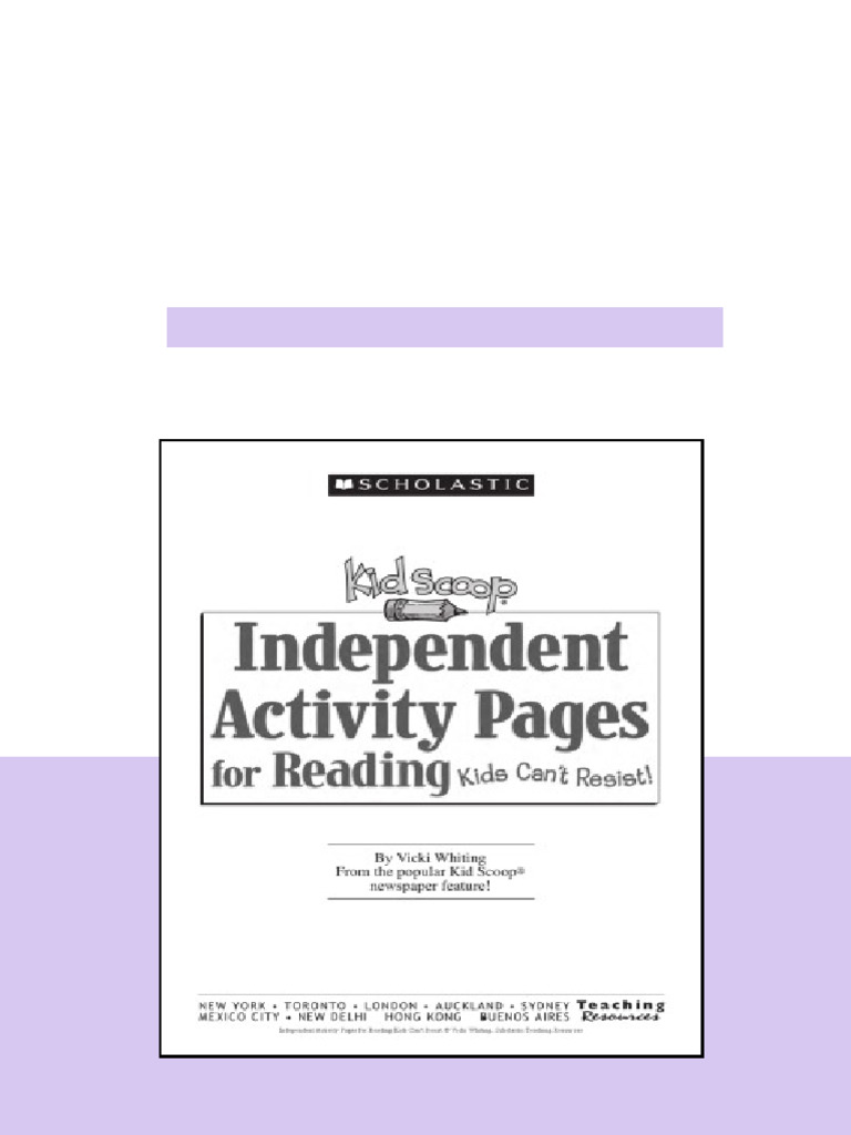 Independent Activity Pages For Reading Kids Cant Resist Grades 35 Vicki ...