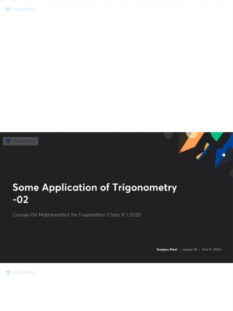 Some Application of Trigonometry 02 With Anno | PDF