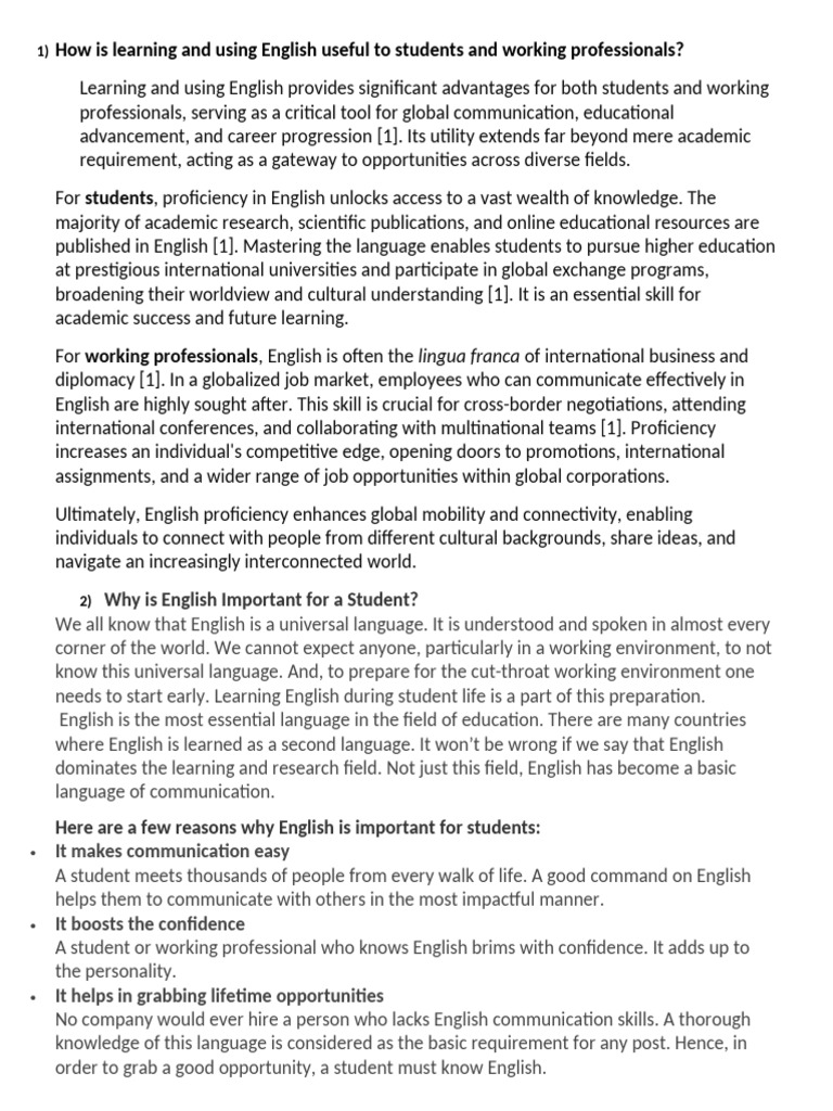 Diploma English Notes | PDF | English Language | Learning