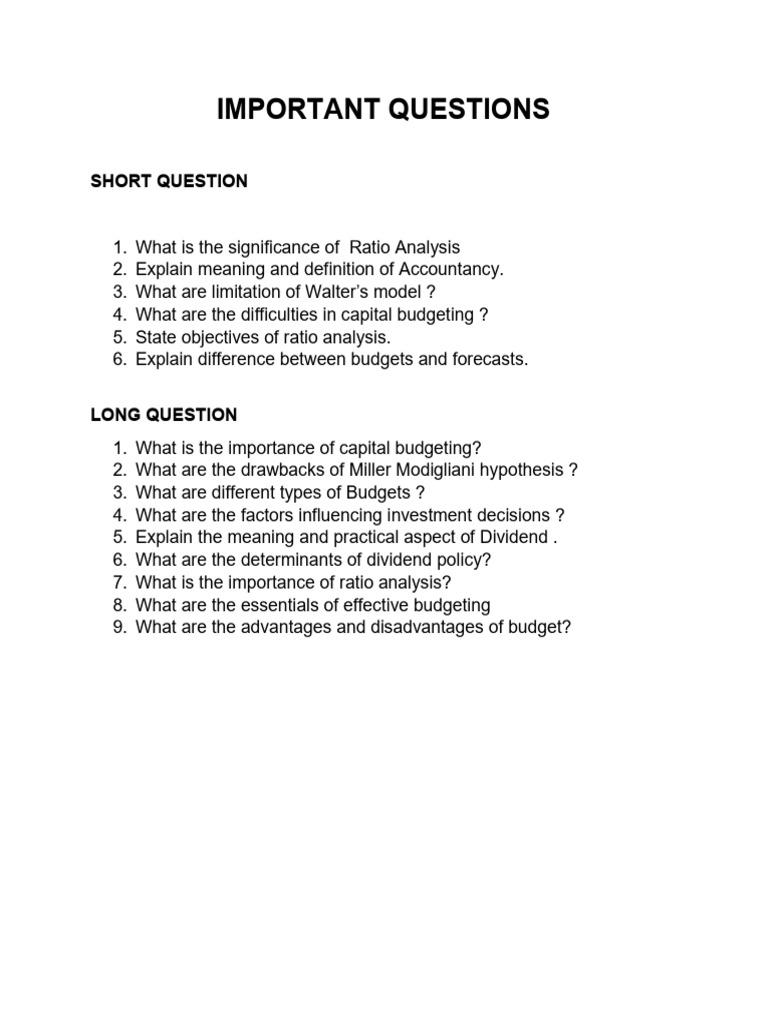 Imp Question-Financial Accounting | PDF
