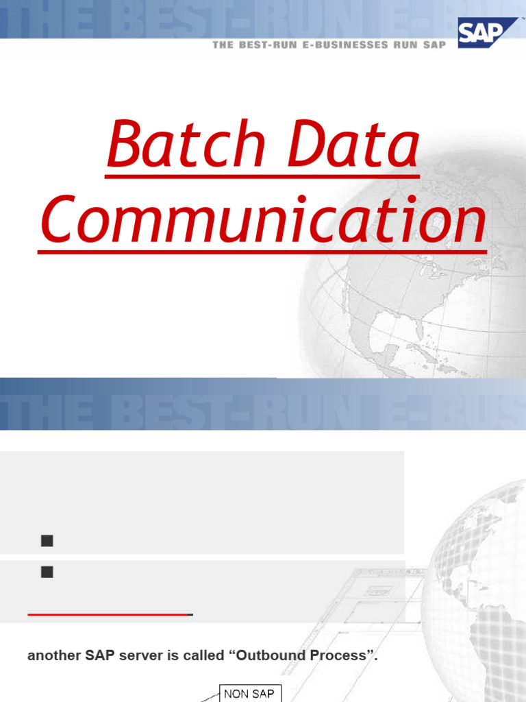 Sap Bdc Batch Data Communication | PDF | Database Transaction | Text File