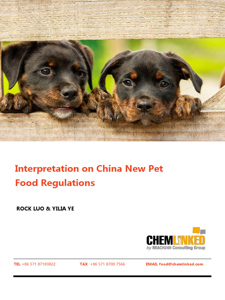 Interpretation on China New Pet Food Regulations | PDF | Nutrition ...