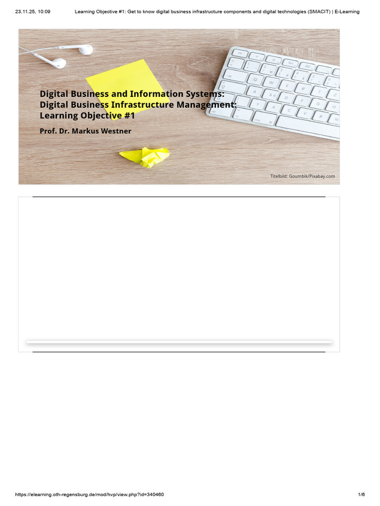 Learning Objective #1 - Get To Know Digital Business Infrastructure ...