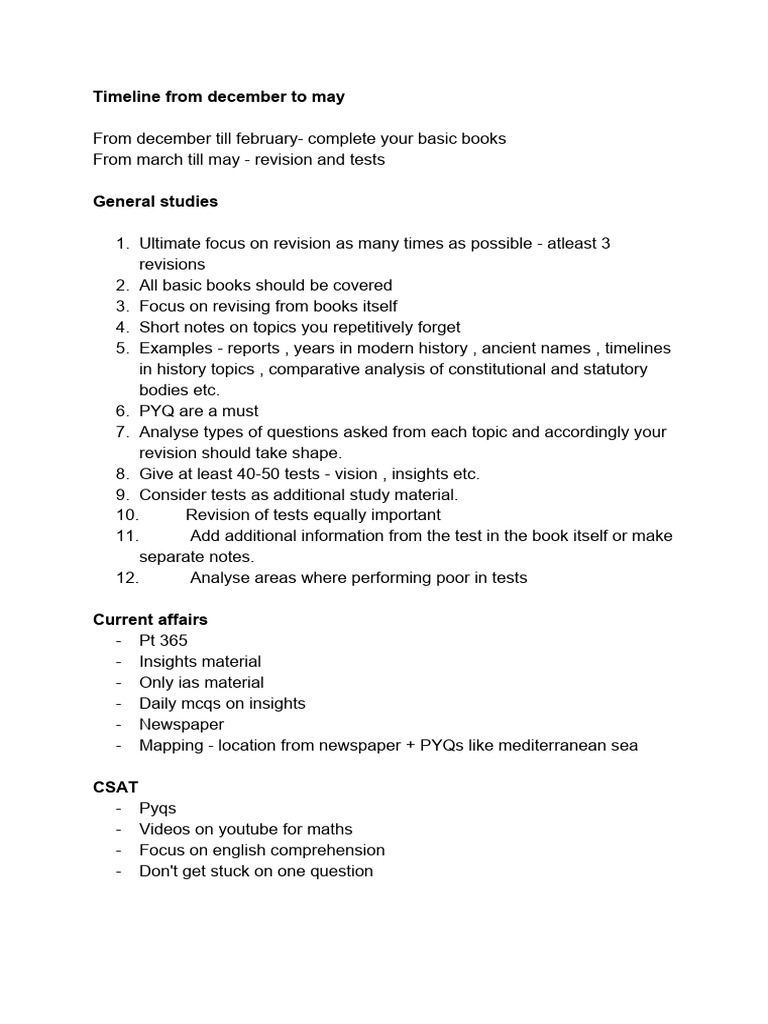 Prelims Strategy | PDF