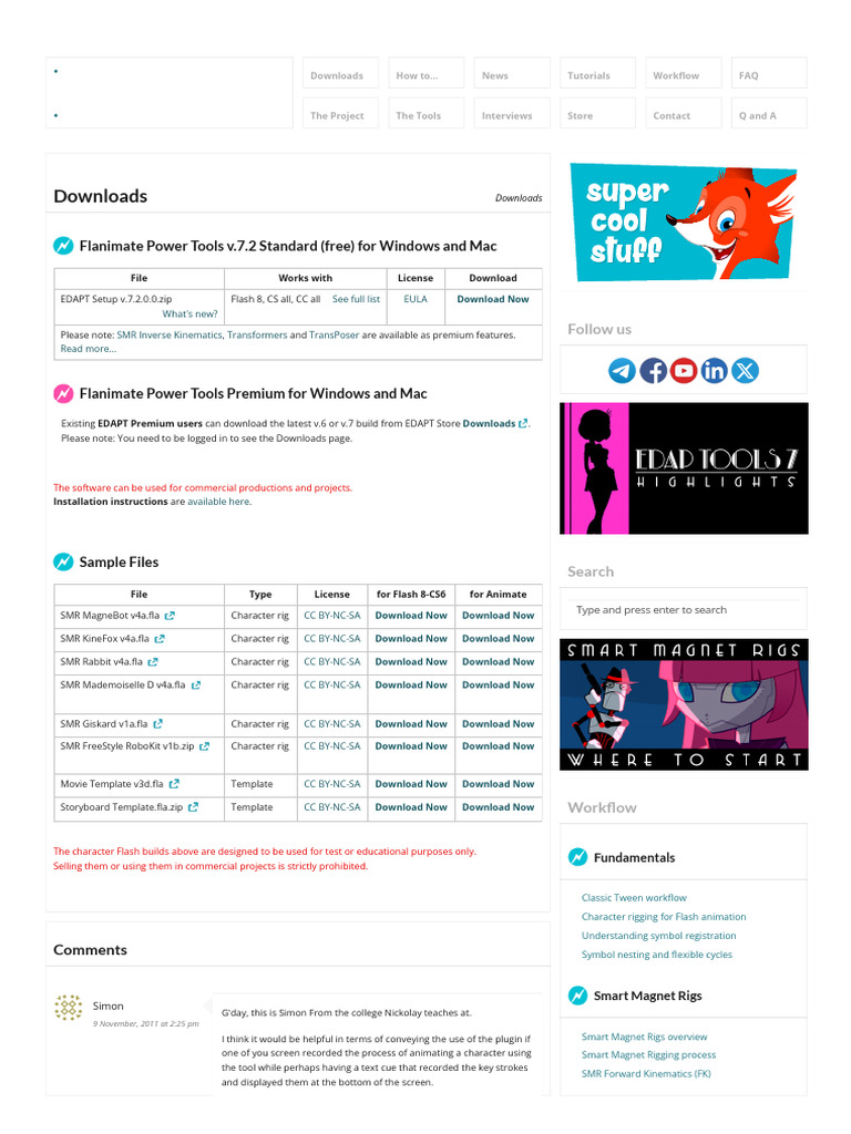 Flanimate Power Tools Downloads Guide | PDF | Adobe Creative Suite ...