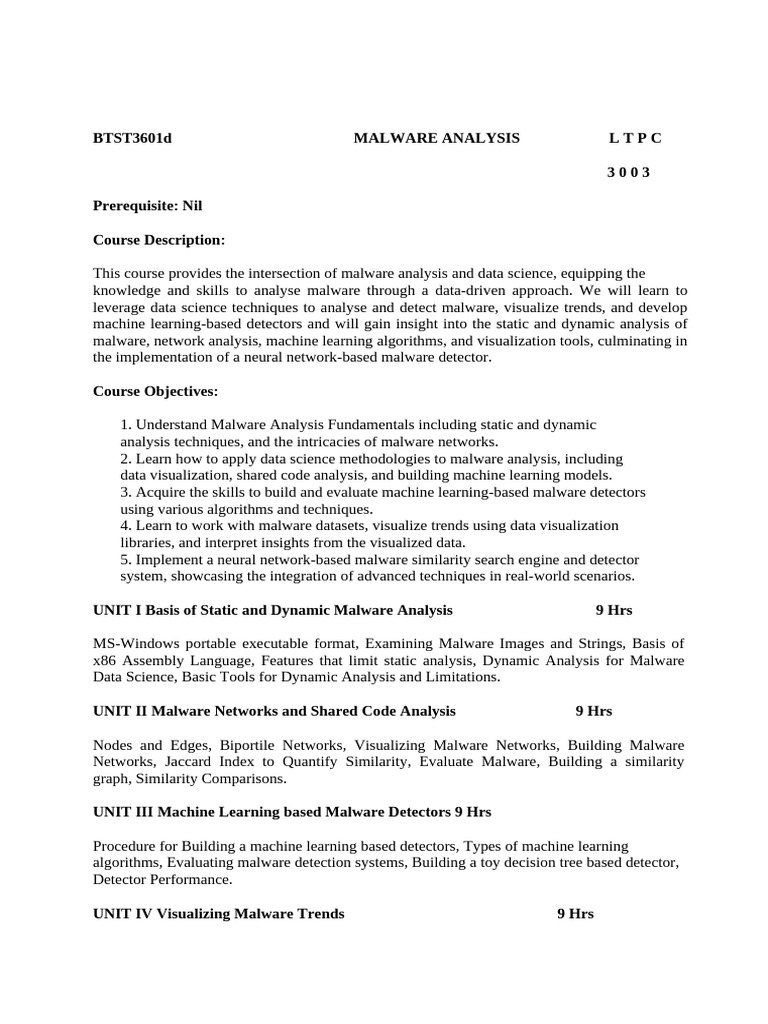 UNIT 1 Malware Analysis | PDF | Malware | Ransomware