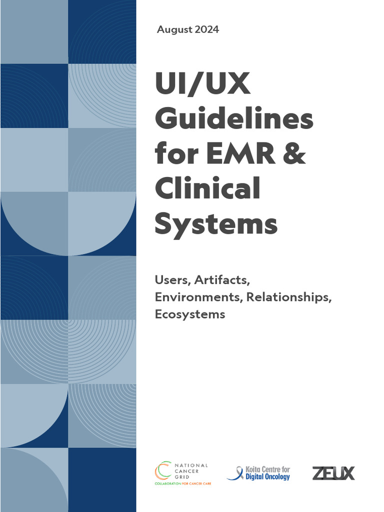 EMR UI UX Guidelines | PDF | Electronic Health Record | Usability