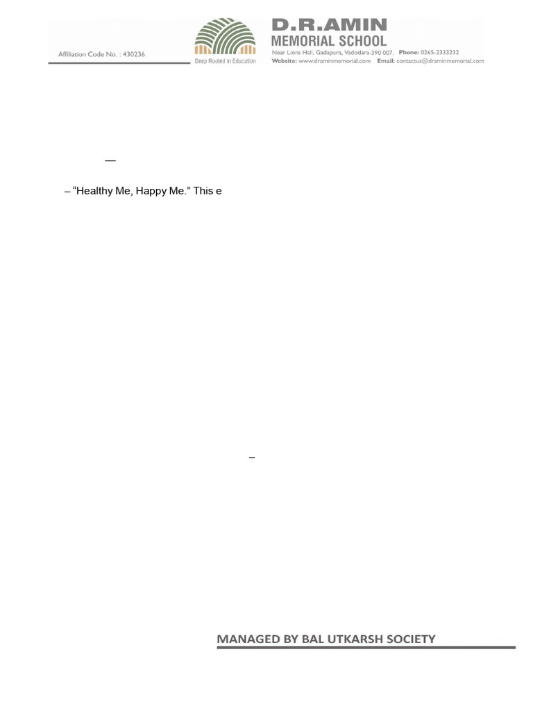 Healthy Me, Happy Me Competition Details | PDF