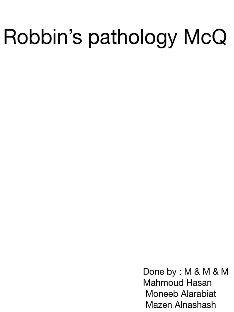 Robbins Pathology Questions | PDF
