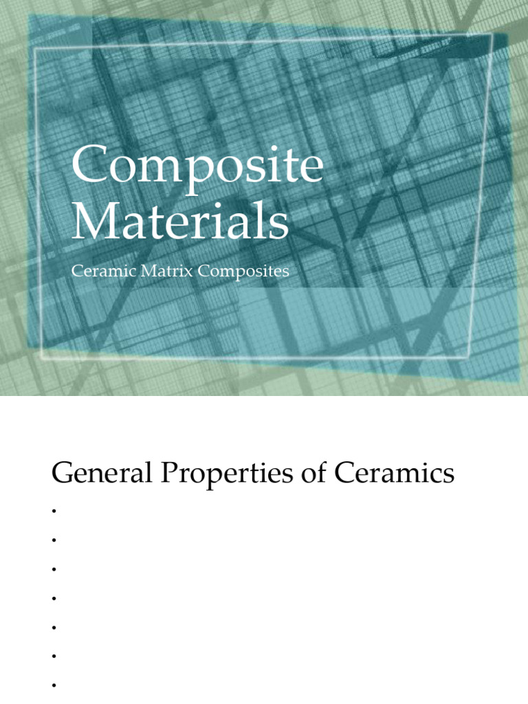 Ceramic Matrix Composites Overview | PDF | Composite Material | Fracture