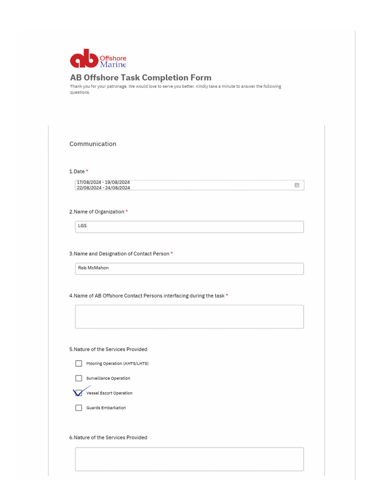 Customer Feedback Survey for Services | PDF