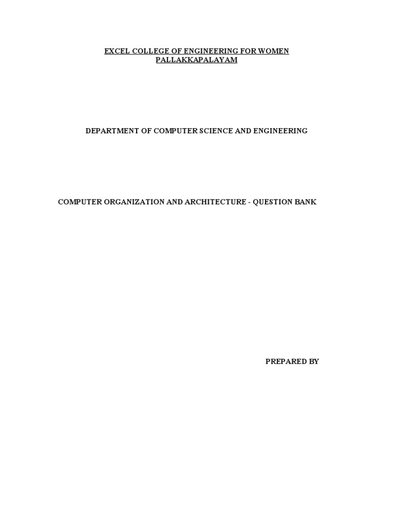 Coa QB | PDF | Instruction Set | Central Processing Unit Coa QB | PDF | Instruction Set | Central Processing Unit