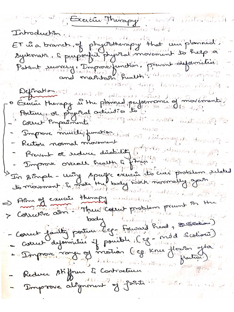 Introduction To Exercise Therapy-1-4 | PDF