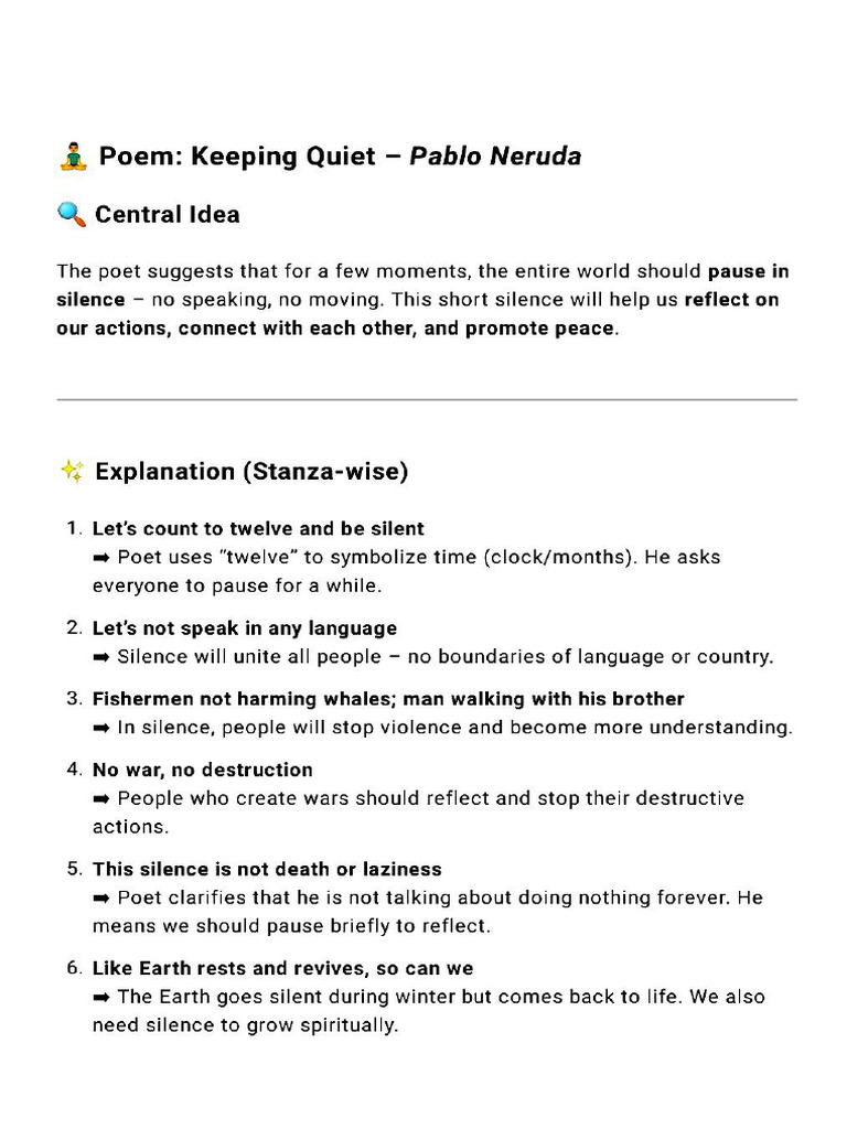 Keeping Quiet ?... | PDF