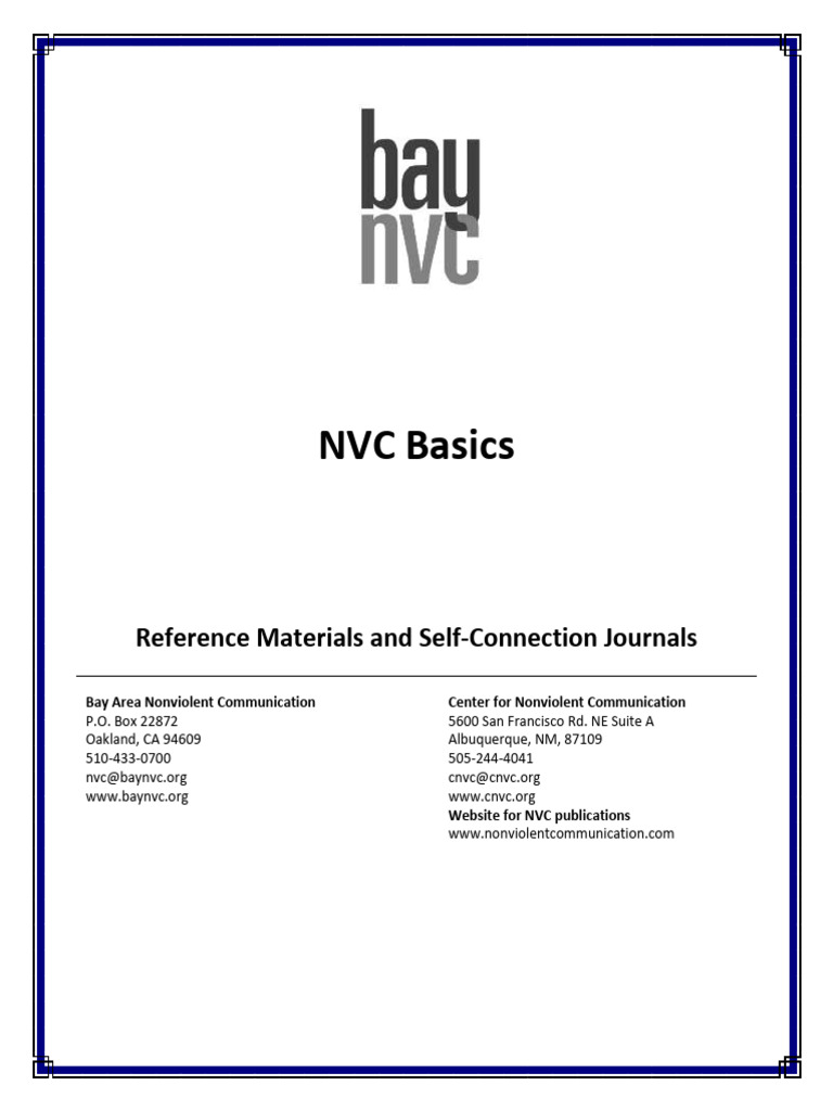 NVC Basics: Key Concepts and Journals | PDF | Feeling | Empathy