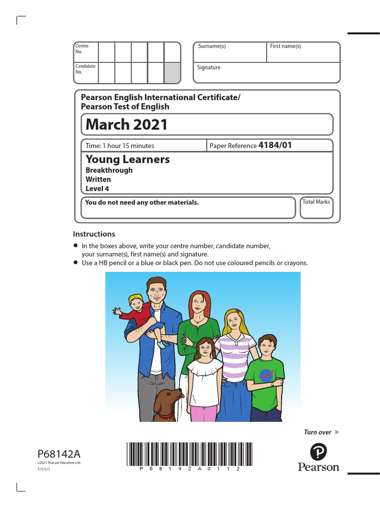 Young Learners English Test Level 4 | PDF