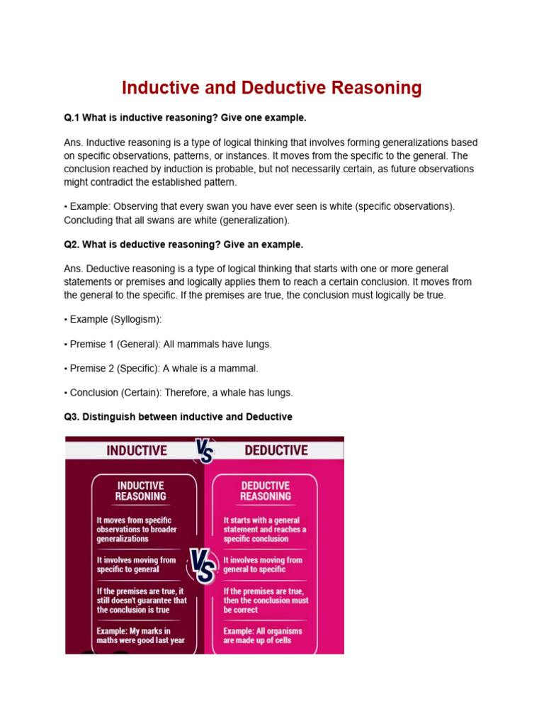 Inductive and Deductive Reasoning | PDF | Deductive Reasoning | Argument