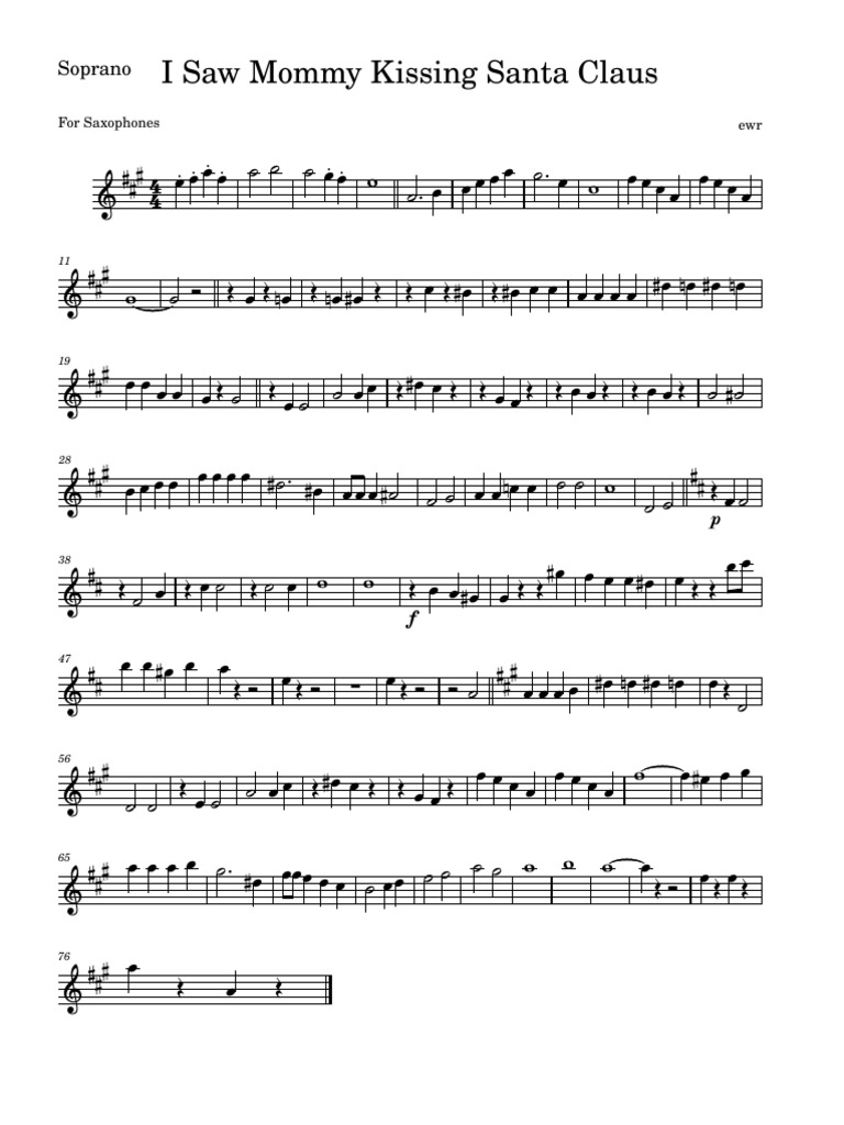 I Saw Mommy Kissing Santa Claus-Soprano | PDF