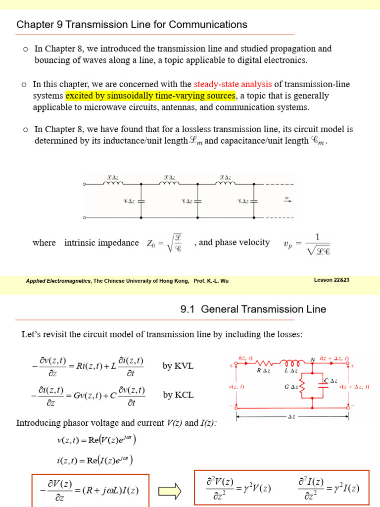 Lesson 22&23 TL For Communications | PDF | Transmission Line ...