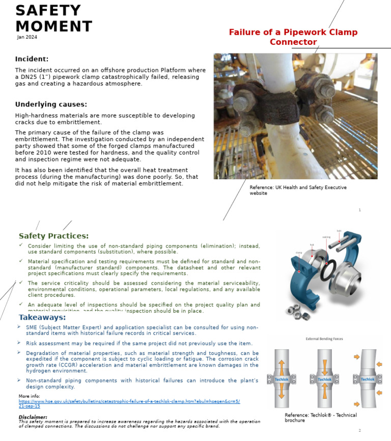 Failure of Pipework Clamp Connector | PDF | Fatigue (Material) | Safety