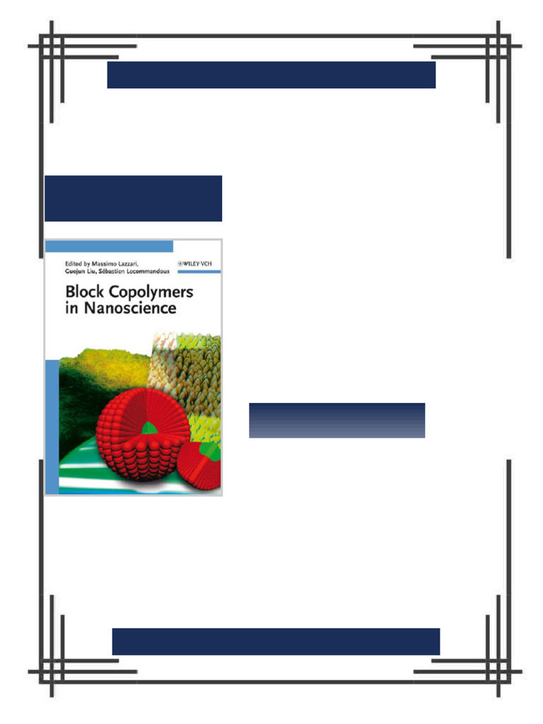 Block Copolymers in Nanoscience 1st Edition Massimo Lazzari ebook multi ...