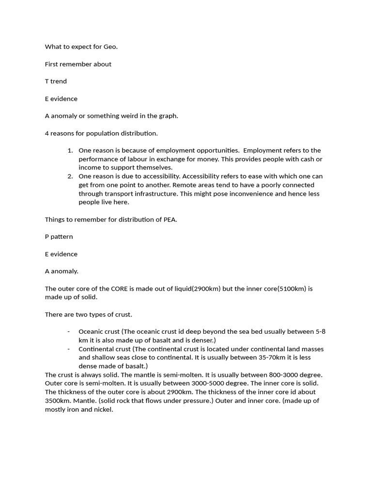 What to Expect for Geo | PDF