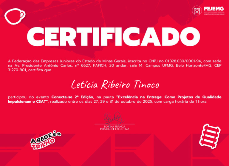 [Certificado] Conecte-se - Excelência Na Entrega | PDF