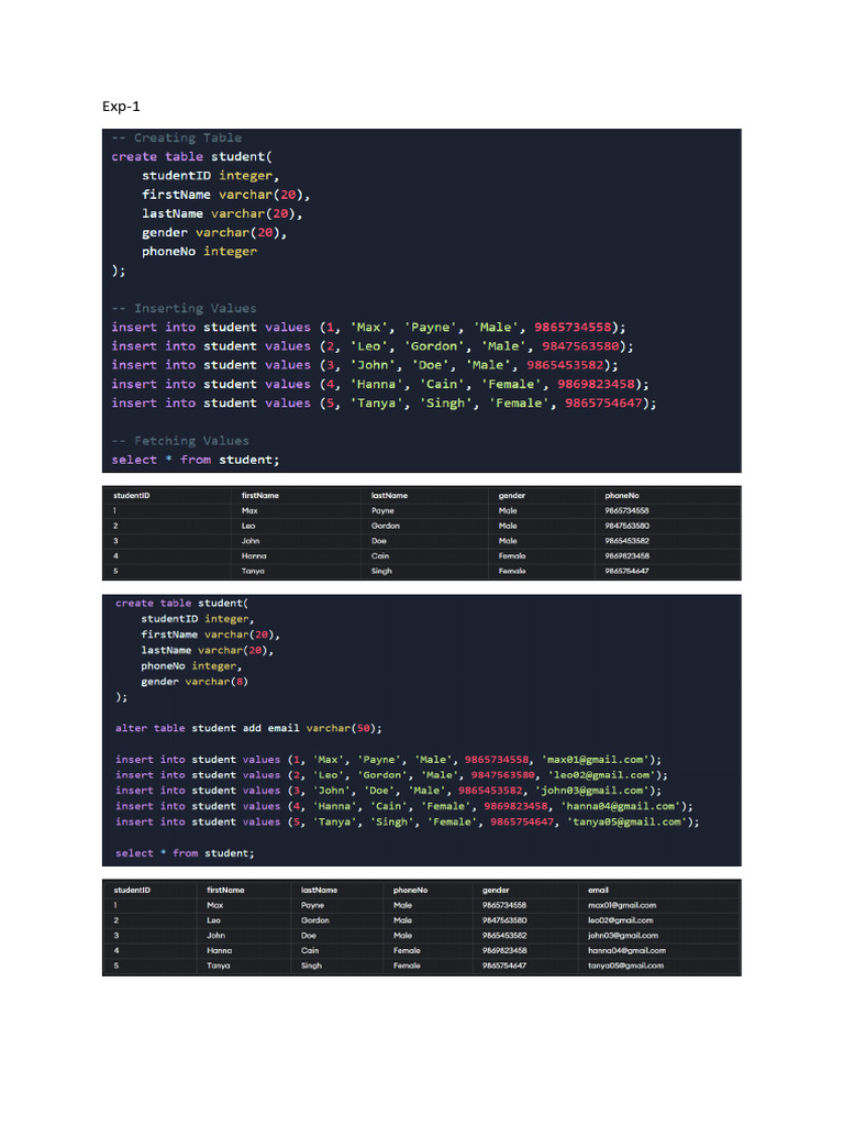 2 Idbms Lab Prac File Op 1 | PDF
