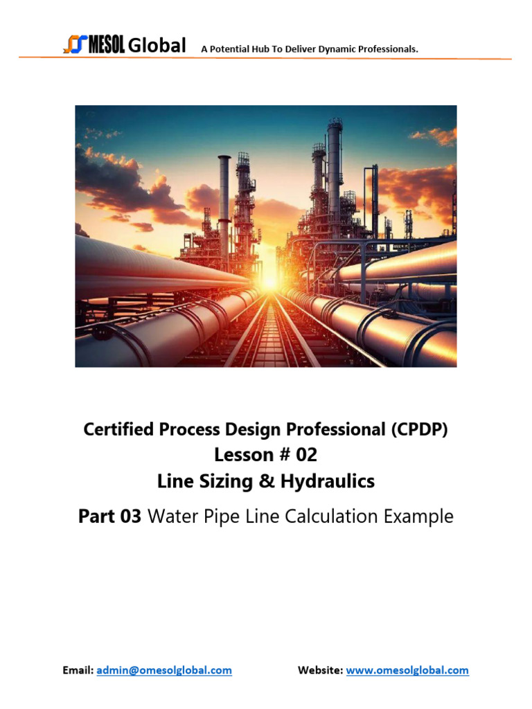 Water Pipeline Sizing & Hydraulics Guide | PDF | Chemical Engineering ...