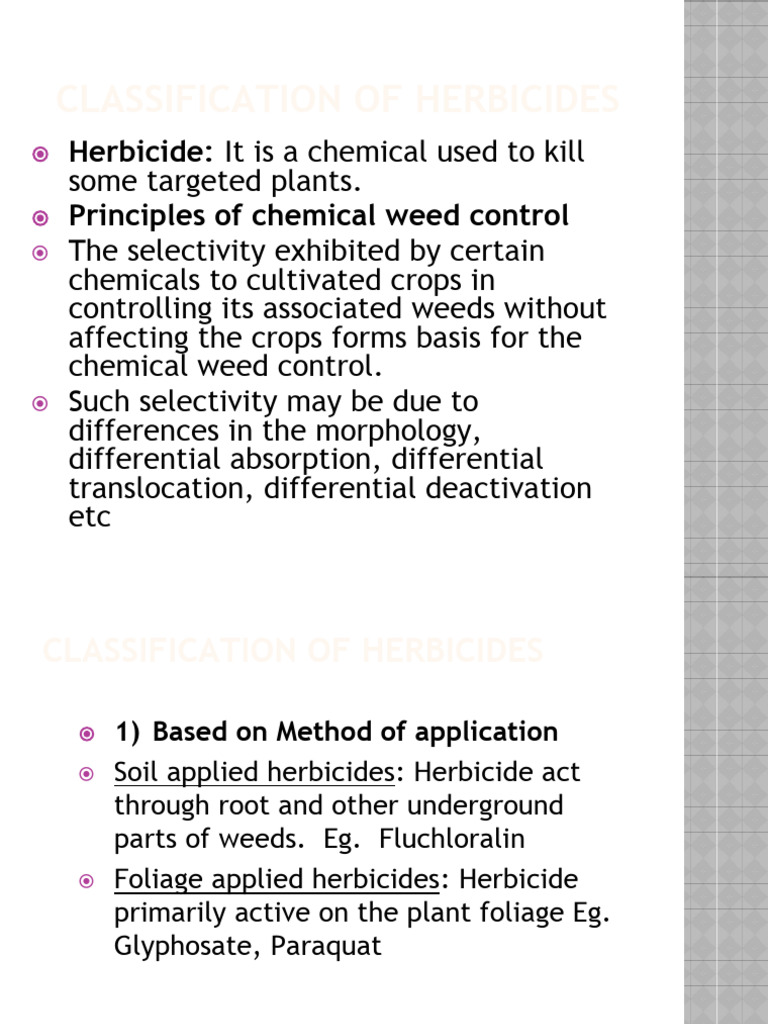 Herbicide Classification and Application Methods | PDF | Herbicide | Weed