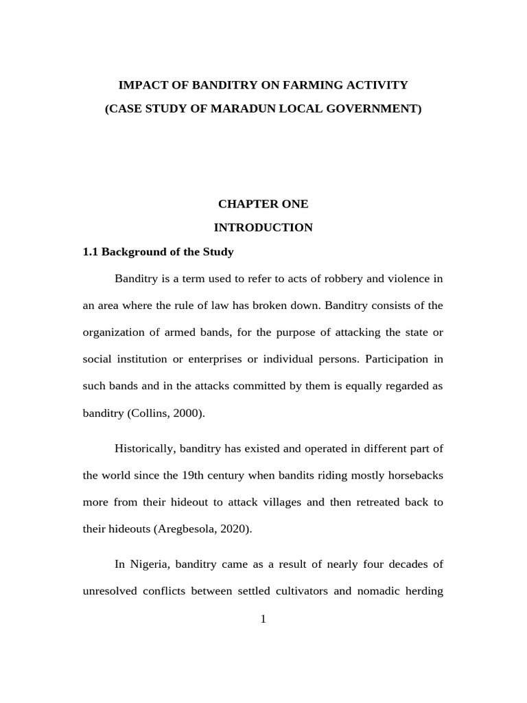 Impact of Banditry on Farming Activity | PDF