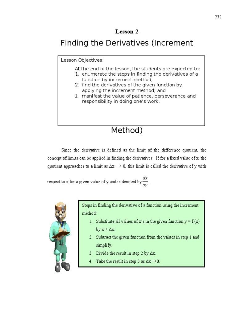 Lesson 2 Increment Method Ok Na Ok | PDF | Derivative | Differential ...