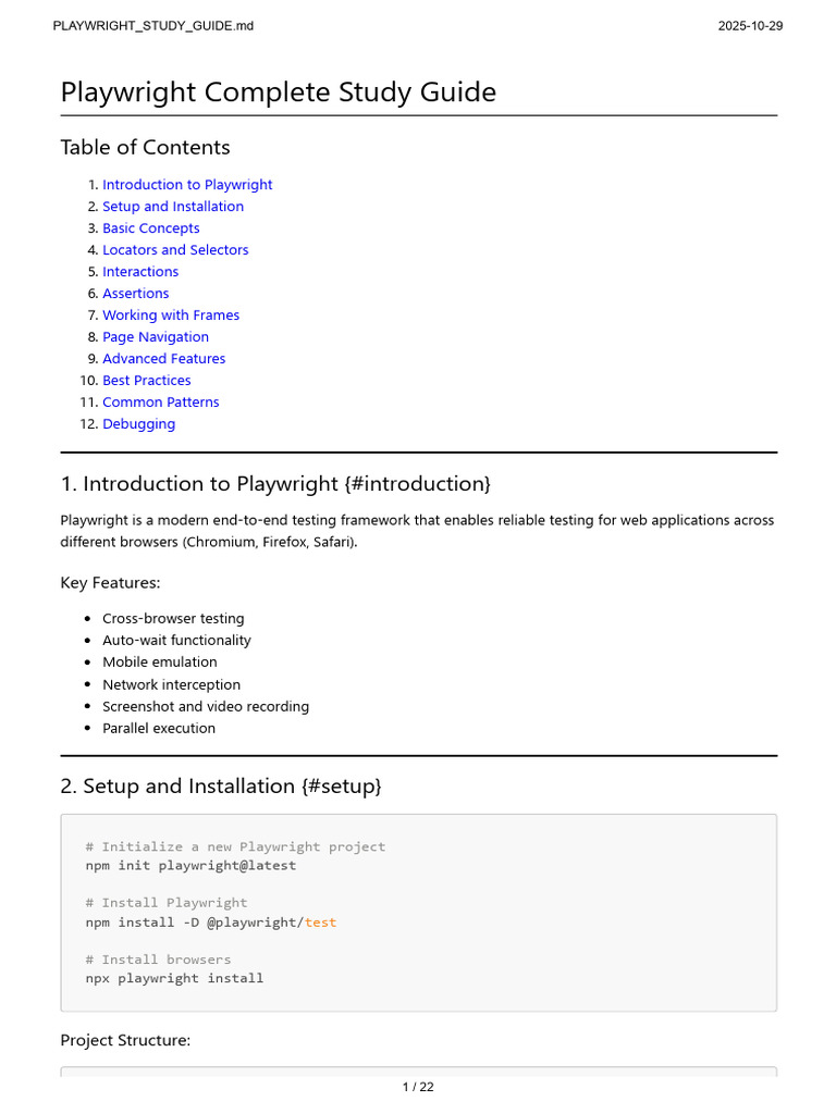 Playwright | PDF | Selenium (Software) | Computing