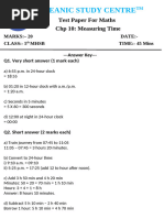 Time Reasoning Questions Worksheet | PDF