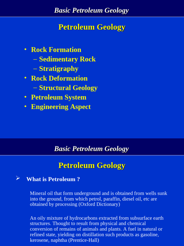Basic Petroleum Rev | PDF | Geology | Petroleum Reservoir