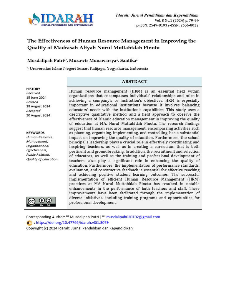 p.+79 94+ +3079+ +muzdalifah+ (Production) | PDF | Teachers | Human ...