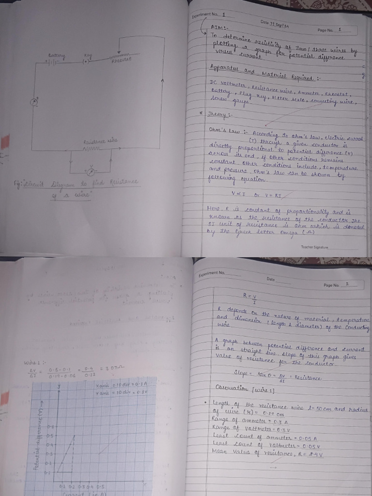Electrical Resistance Experiment Guide | PDF